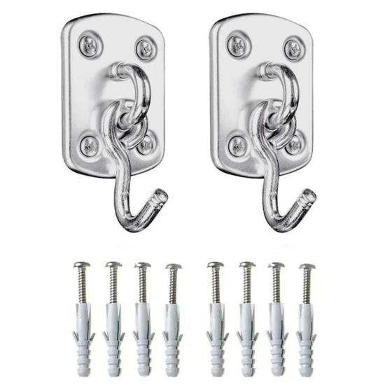 Kit Gancho de Rede Armador Aço Carbono Cromado Completo(PAR) - VivArte ...