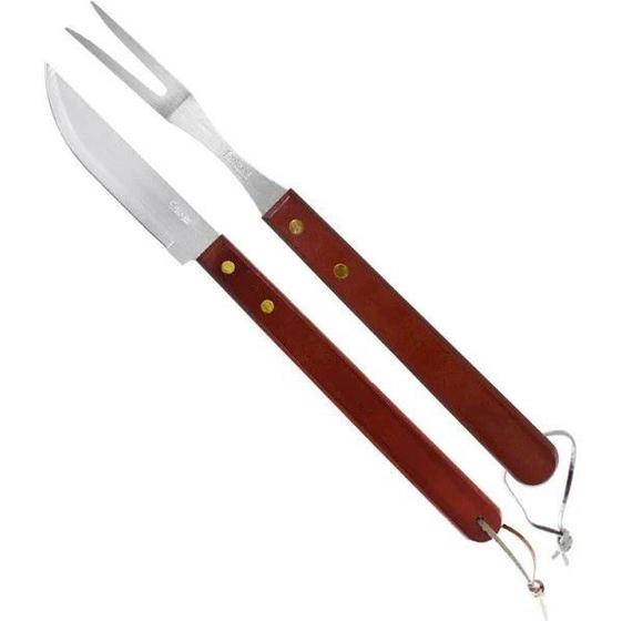 Kit Garfo e Faca Para Churrasco em Inox 4405 Millenium - Catuaí - Kit ...