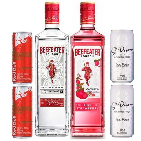 Kit Gin Beefeater London Dry / Pink + Tônica + Red Bull - Gin ...
