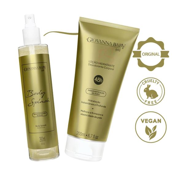 Kit Giovanna Baby Body Splash Gold 260ml + Loção Hidratante Gold 200ml ...