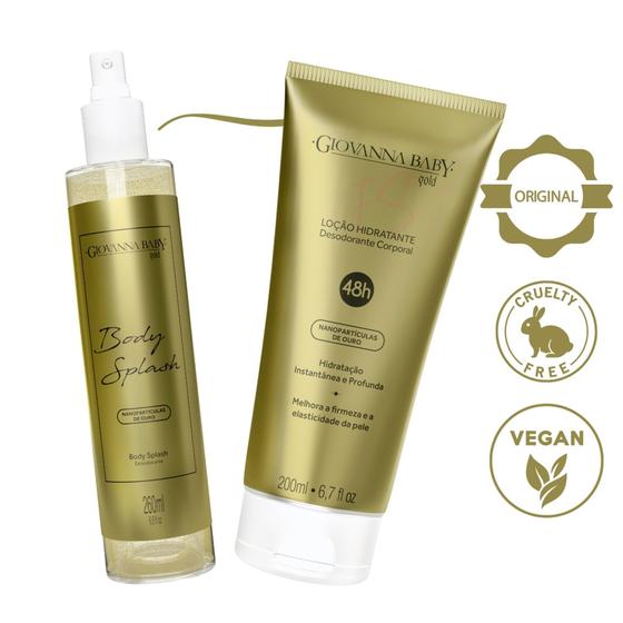 Kit Giovanna Baby Body Splash Gold 260ml + Loção Hidratante Gold 200ml ...
