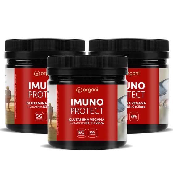 Kit Glutamina Imuno Protect - A mais completa do Brasil - 3x 300g ...