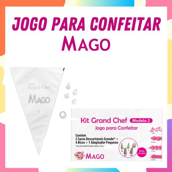 Kit Grand Chef Mago MOD2 - Kit Confeiteiro 2 Mangas de Confeitero 4 ...