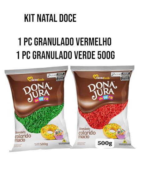 kit granulado natal vermelho e verde kit natalino 2 granulados de 500g ...