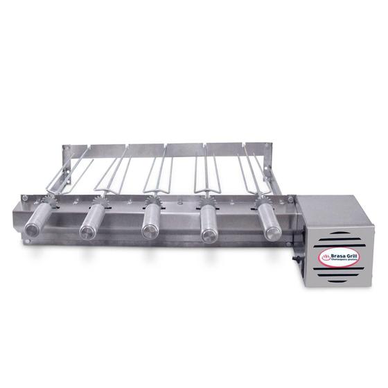 Kit Grill Inox Gira 5 Espetos Bivolts Direito - Unico Andar - Brasa ...