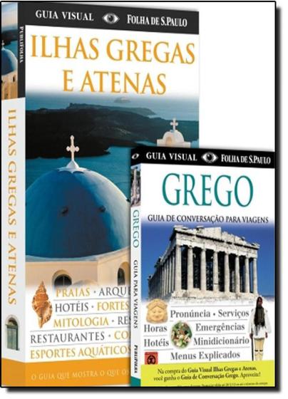 Kit: guia visual ilhas gregas e atenas + guia de conversação grego ...