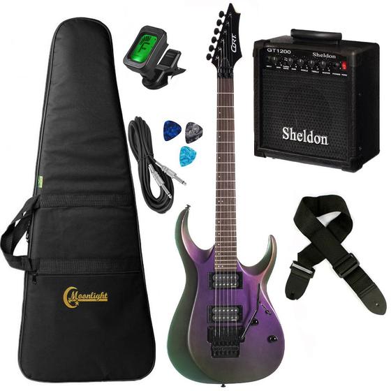 Kit Guitarra Cort X300 FPU Floyd Rose Special Flip Purple Emg C ...