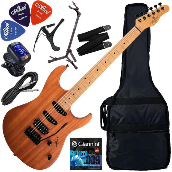 Kit Guitarra Elétrica Strato Tagima Stella NTS LF Mahogany Gx02 ...