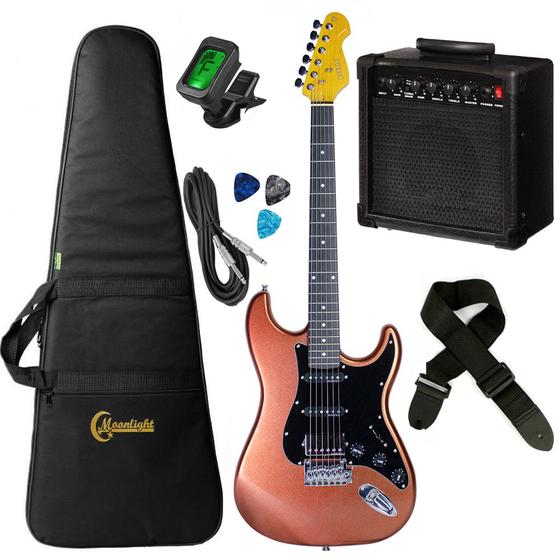 Kit Guitarra Phx Hss St-h Strato Sunset Power com Capa, Cabo, Correia ...