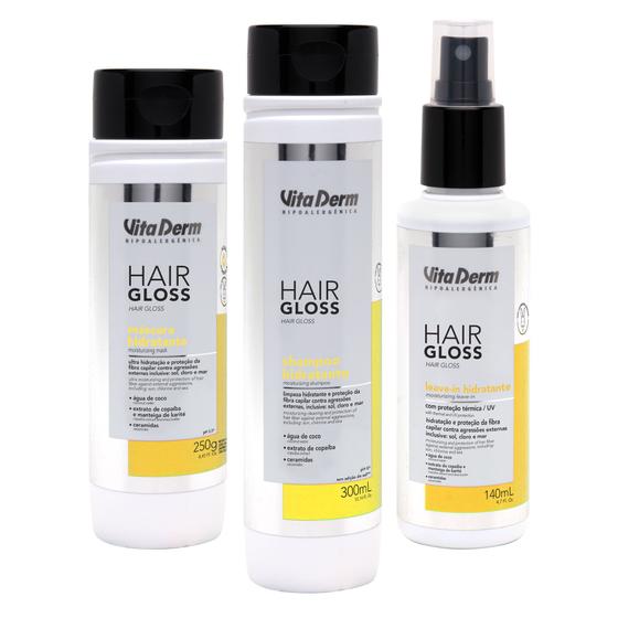 Kit hair gloss - Vita Derm - Kit de Tratamento para Cabelos - Magazine ...