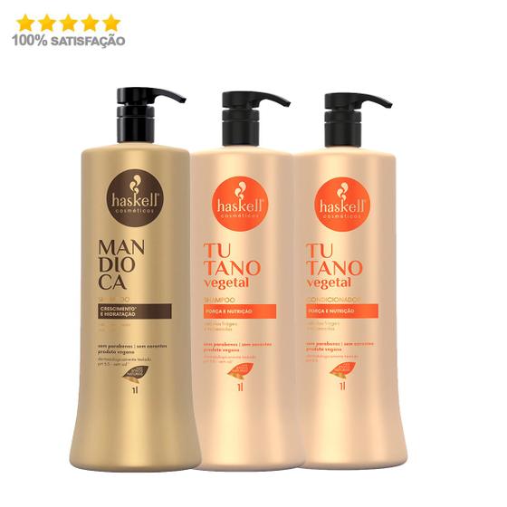 Kit Haskell 1 Litro Sh. Mandioca - Tutano E Cond. Tutano 1l - Kit ...