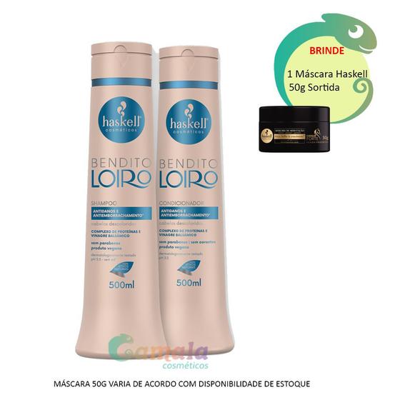 Kit Haskell Bendito Loiro Shampoo Condicionador 500ml - Kit Shampoo e Condicionador - Magazine Luiza