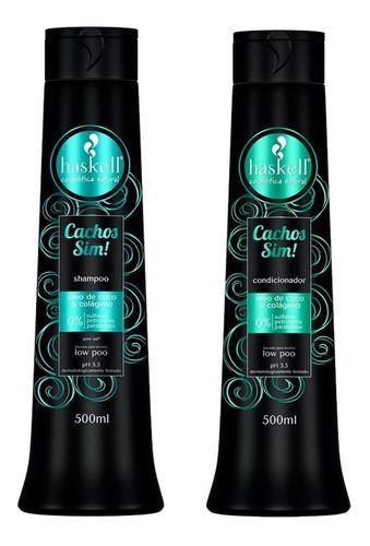 Kit Haskell Cachos Sim Shampoo E Condicionador 500ml Low Poo - Kit Shampoo e Condicionador ...