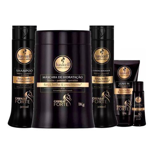 Kit Haskell Cavalo Forte 4 Itens P + Máscara 900g - Kit de Tratamento para Cabelos - Magazine Luiza