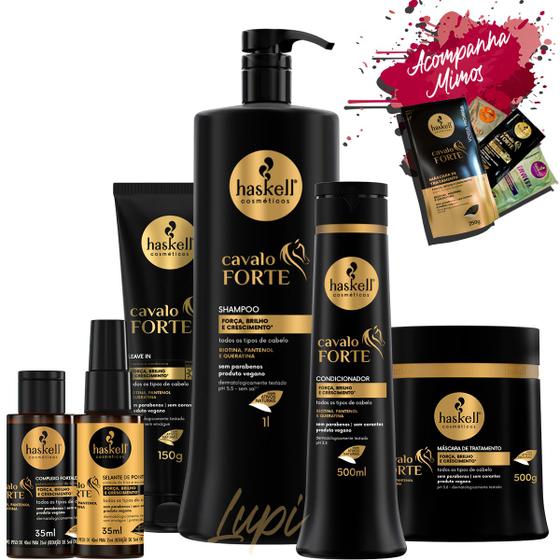 Kit Haskell Cavalo Forte Sh 1L Cond Masc 500 6 Itens - Kit de ...