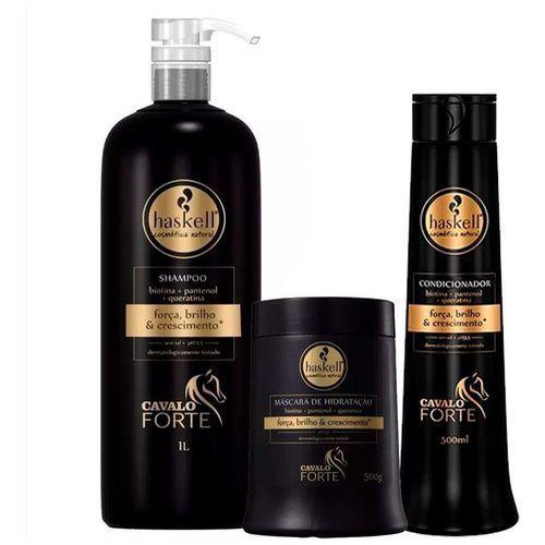 Kit Haskell Cavalo Forte Shampoo 1 Litro Másc + Cond 500ml - Kit de ...