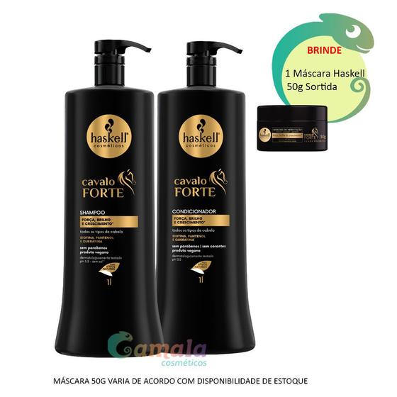 Kit Haskell Cavalo Forte Shampoo e Condicionador 1Litro - Kit Shampoo e ...