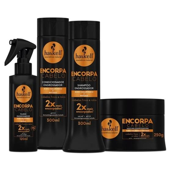 Kit Haskell Encorpa Cabelo Engrossador 300Ml - Kit de Tratamento para Cabelos - Magazine Luiza