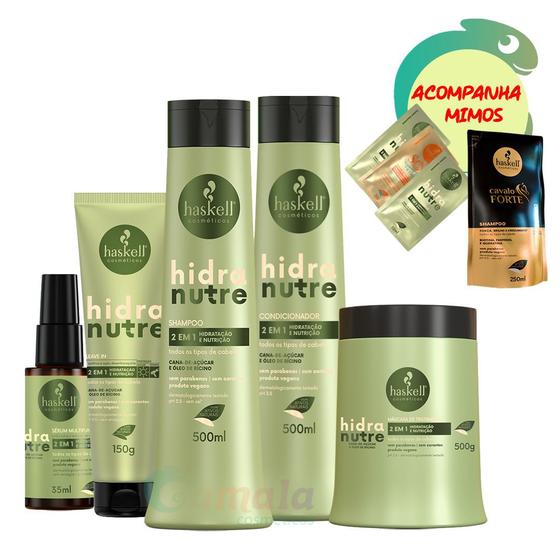 Kit Haskell Hidranutre 500 Sh Cond Masc Leave In 150 E Sérum - Kit de Tratamento para Cabelos ...
