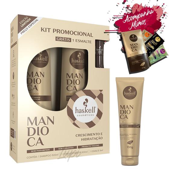 Kit Haskell Mandioca Promopack 500ml + Leave-in 150gr - Kit de Tratamento para Cabelos ...