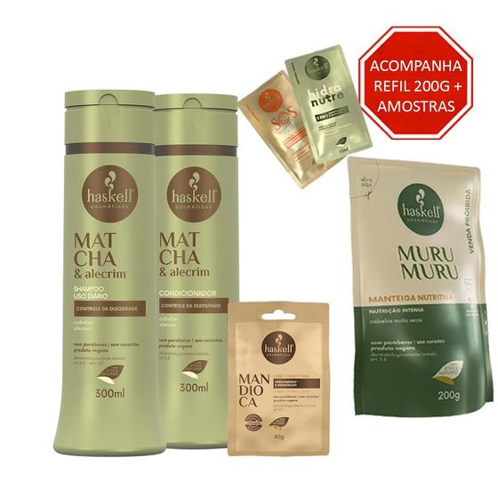 Kit Haskell Matcha Alecrim Shampoo e Cond 300ml + Dose Mand - Kit de Tratamento para Cabelos ...