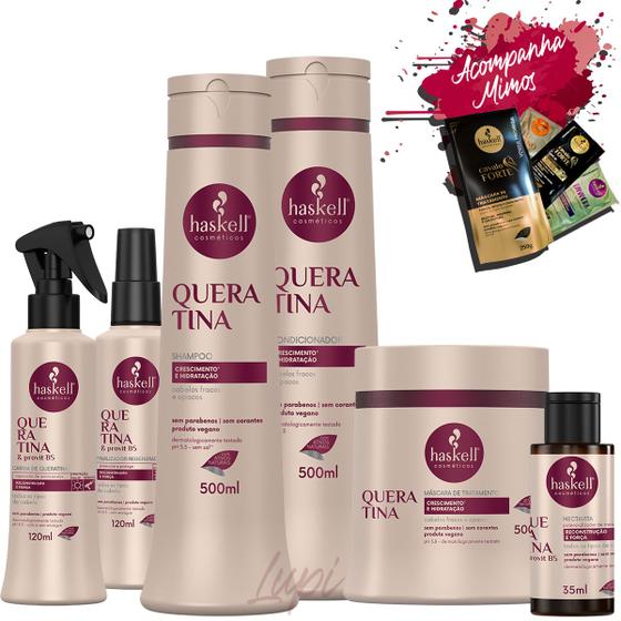 Kit Haskell Queratina Sh Cond Masc 500g Leave Carga Nect - Kit de ...