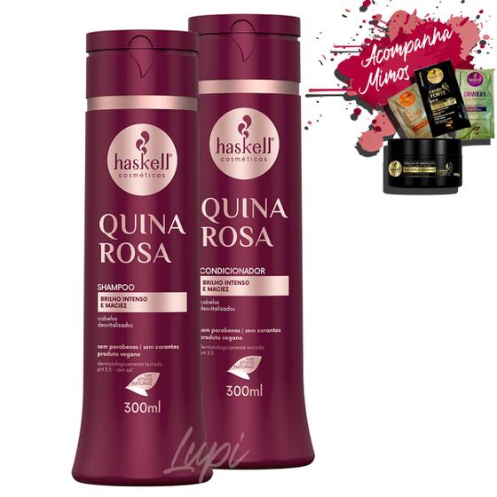 Kit Haskell Quina Rosa Shampoo Condicionador 300ml - Kit Shampoo e Condicionador - Magazine Luiza