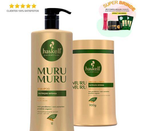 Kit Haskell Shampoo Murumuru 1 Litro + Máscara 1kg - Kit de Tratamento para Cabelos - Magazine Luiza