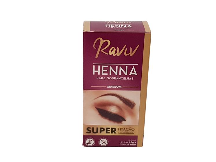 Kit Henna Sobrancelha Profissional Raviv 1.5g e 10ml Fixador Escolha a ...