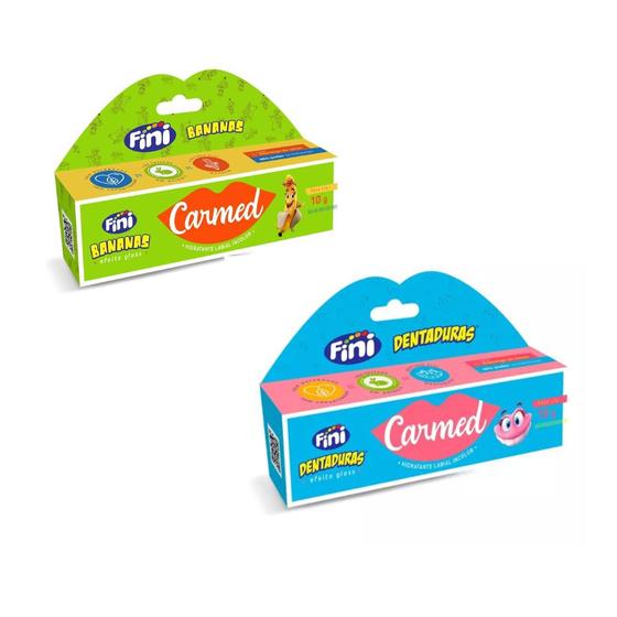 Kit Hidratante Labial Carmed Fini Dentadura+Banana - Cimed - Protetor ...