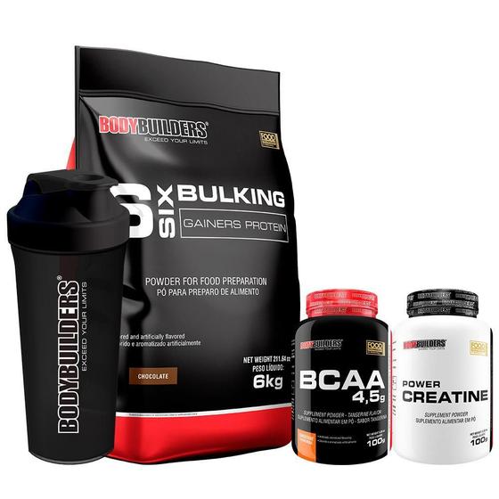 Kit Hipercalórico 6 Six Bulking 6Kg+ Power Creatina 100G - Bodybuilders ...