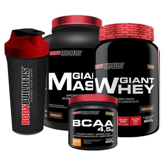 Kit Hipercalórico Giant Mass 3Kg+ Giant Whey 900G - Bodybuilders - Kit ...