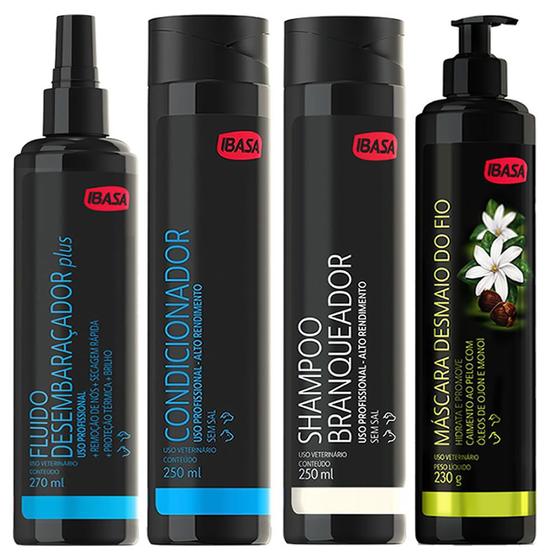 Kit Ibasa Shampoo Pelos Claros + Condicionador + Mascara Desmaio do fio ...