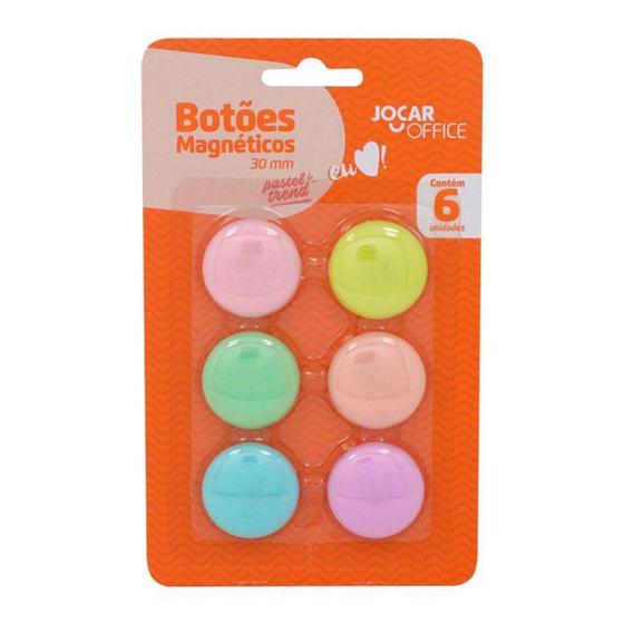 Kit Imãs Coloridos 30mm - 6 unidades - Jocar (93084) - Jocar Office ...