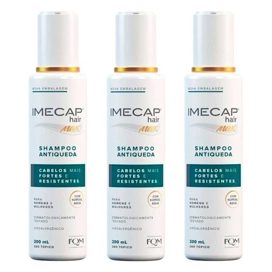 Kit Imecap Hair Max Shampoo Antiqueda Com 3 Unidades De 200ml Cada ...
