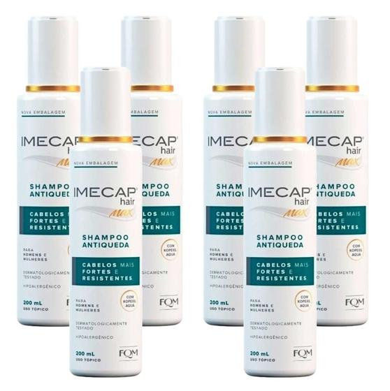 Kit Imecap Hair Max Shampoo Antiqueda Com 6 Unidades De 200ml Cada ...