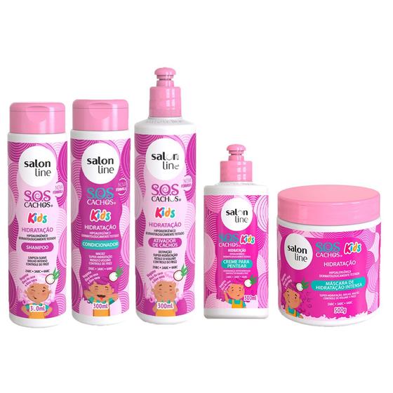 Kit Infantil Completo Salonline Pra Crianças Sos Cachos Kids - Salon ...