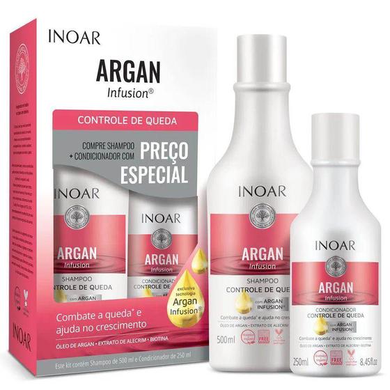 Kit Inoar Argan Infusion Anti Queda Sh 500ml + cond 250ml - Kit Shampoo ...