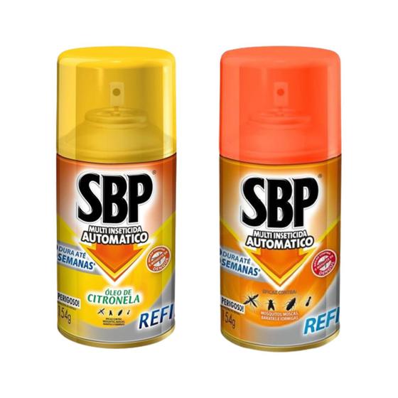 Kit Inseticida Sbp Automático Refil Citronela + Multirefil Tradicional ...