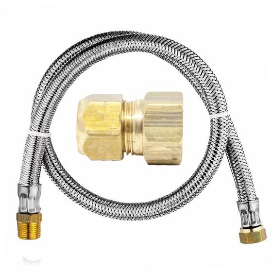 Kit Instalação Gás Encanado Mangueira 1,5 MT + Adaptador - JP FLEXIVEL ...