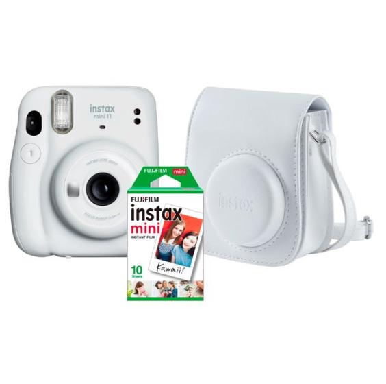 Kit Instax Mini 11 Fujifilm Branca - Flash Automático + Filme ...