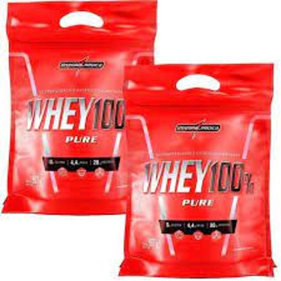 Kit Integralmedica Suplemento em pó Whey Protein 100% Pure 2 unidades de 907g cada 1,8kg no ...
