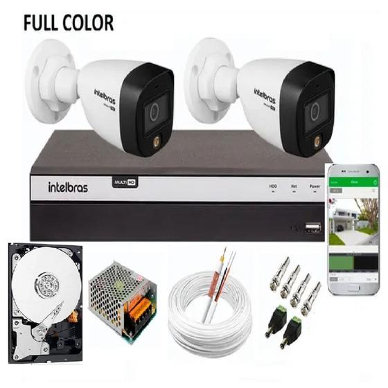 Kit Intelbras 2 Cam Vhd 1220 Full Color Dvr Mhdx 3104 C/ Hd 500gb ...