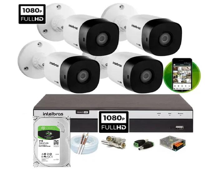 Kit Intelbras 4 Cam 1220 Full Hf Dvr Mhdx 3104 C/Hd 1 Tb - Gravador de ...