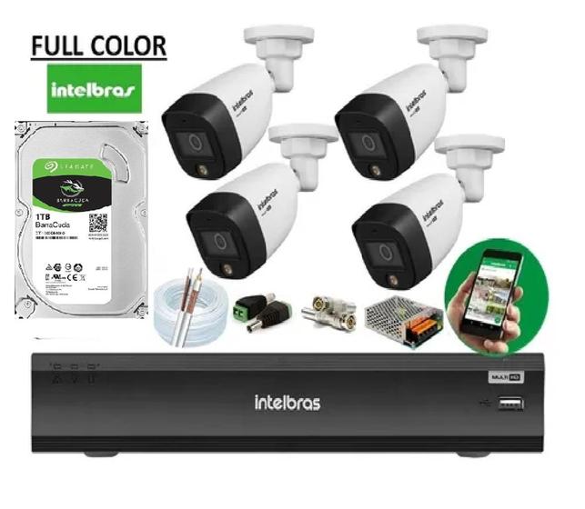 Kit Intelbras 4 Cam Full Color Dvr iMhdx 3004 C/ 1Tb - Gravador de ...
