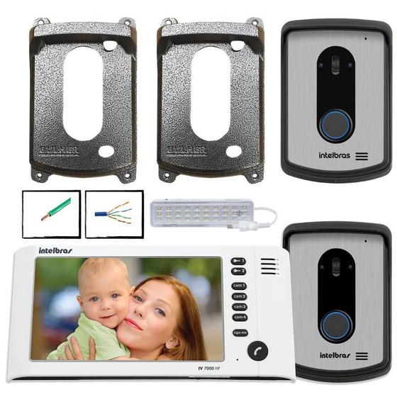 Kit Interfone camera IV 7010 HF Intelbras 2 modulos externos ...