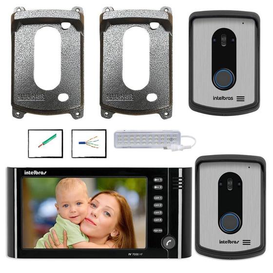 Kit Interfone camera IV 7010 HF Intelbras 2 modulos externos ...