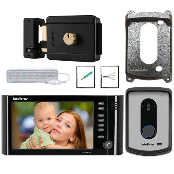 Kit Interfone Camera IV 7010 HF Intelbras e Fechadura FX 500 ...
