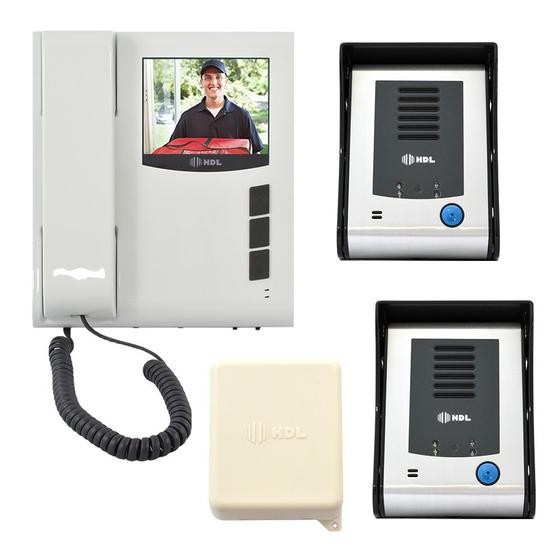 Kit Interfone Com Câmera HDL 2 Câmeras Externas Vídeo Porteiro ...