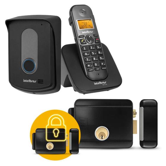 Kit Interfone S/Fio Tis 5010 Intelbras Fechadura Jfl F101 - Interfone e ...
